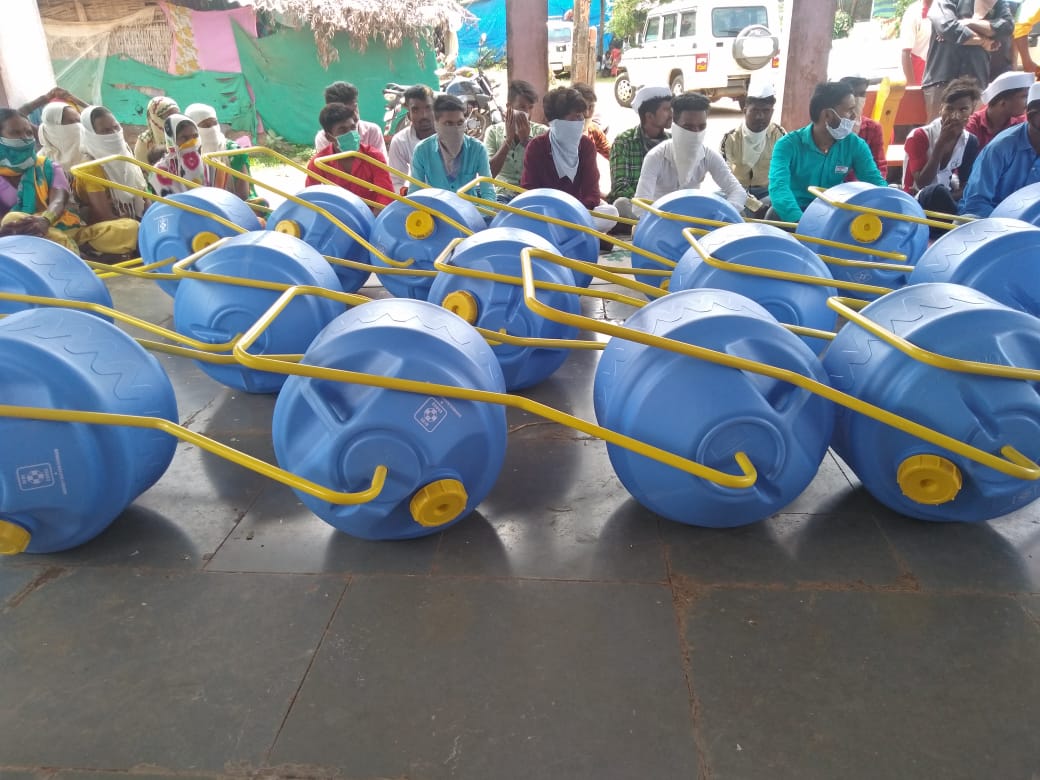Blue Cross Donates 100 Wello Water Wheels – Vanvasi Kalyan Ashram